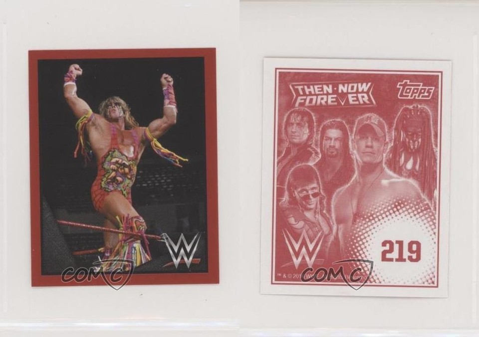 2016 Topps WWE Then Now Forever Album Stickers Ultimate Warrior #219 ...