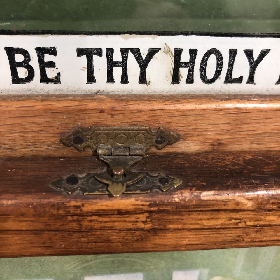 Last Rites ShadowBox Religious Alter/ Sick Call Box. Silver Plt Plate ...