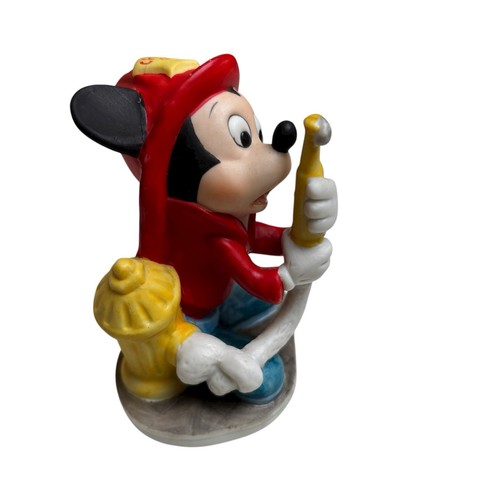 Disney Mickey Mouse Fireman Chief Fire Hose Hydrant 3.25” Ceramic Fig ...