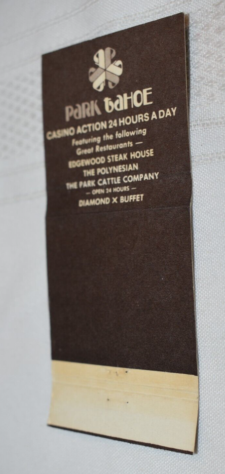 Park Tahoe Hotel South Lake Tahoe Nevada 30 Strike Matchbook Cover | eBay