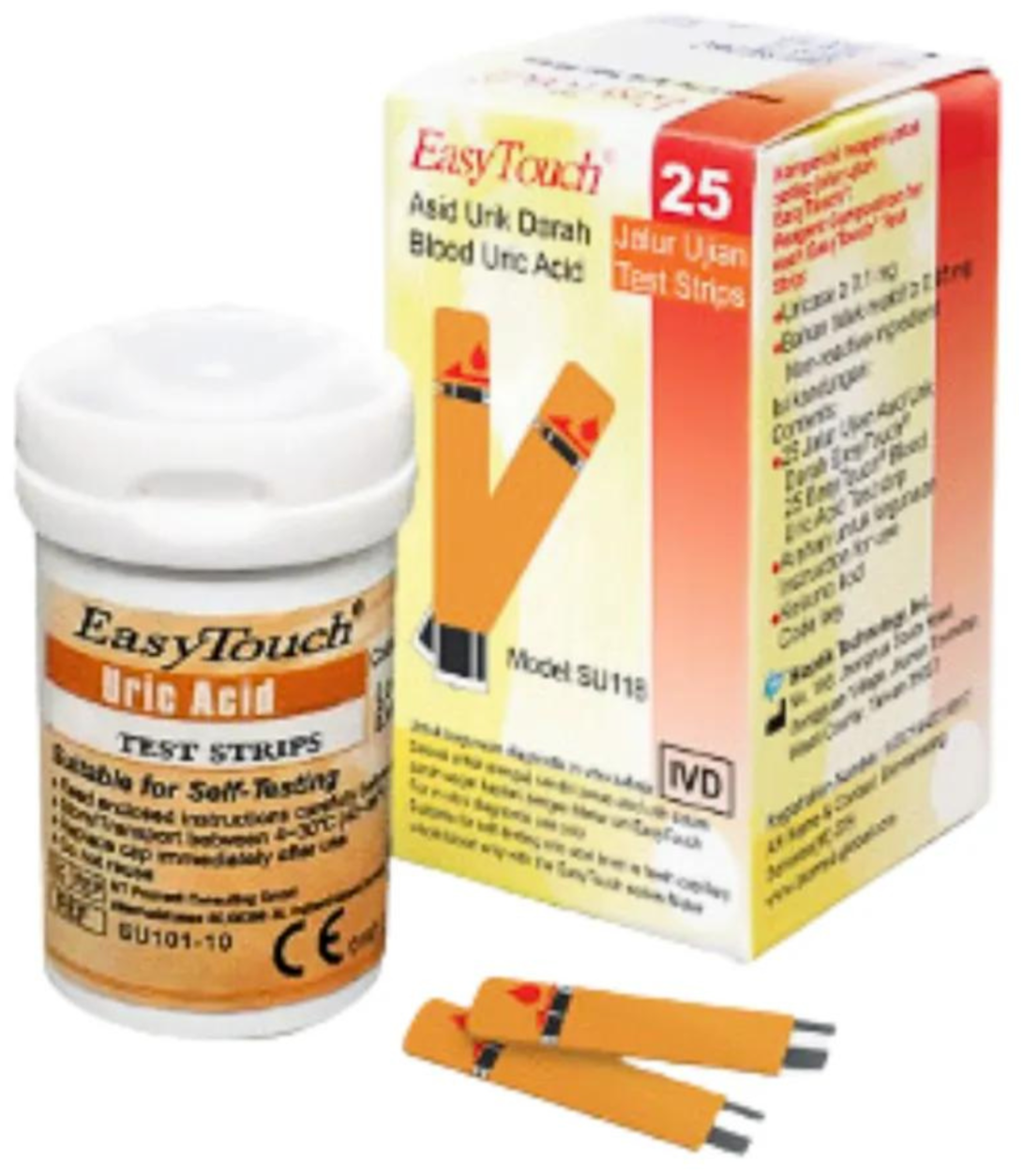 1 box (25 test strips) Blood Uric Acid Test Strip Easy Touch FREE ...