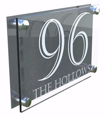 PERSPEX HOUSE SIGNS / PLAQUE / DOOR / NUMBER / PERSONALISED ACRYLIC ...
