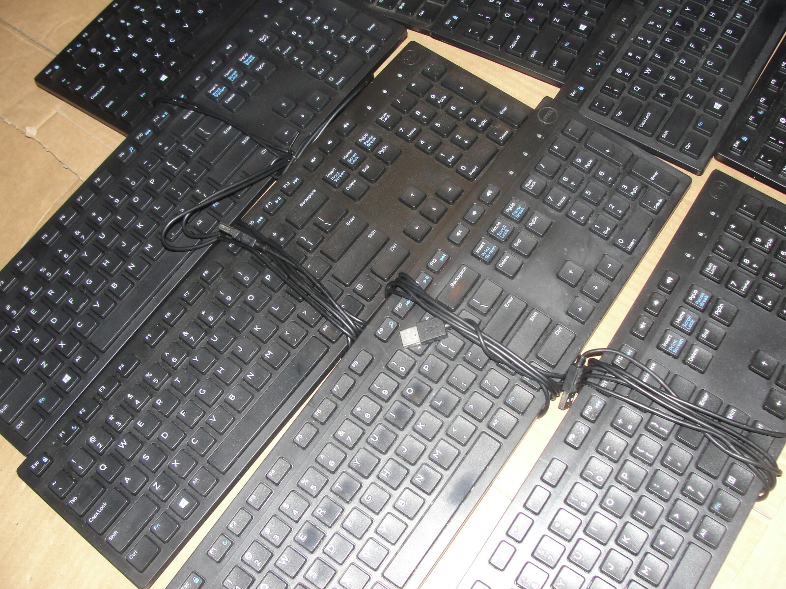 Lot of 9 - Dell CN-ORKRON SLIM Wired USB Keyboard - Black ORKRON OEM | eBay