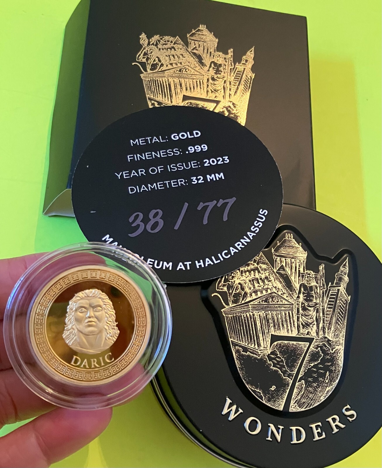 7 Wonders of the World Mausoleum at Halicarnassus 1 OZ GOLD COIN ~ Only ...
