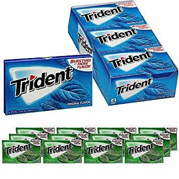 Trident Gum Kit: Original (168 Count) & Spearmint (168 Count) Flavor ...