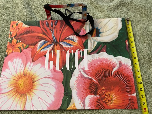 GUCCI Floral Blooms Paper Shopping / Gift Bag BEAUTIFUL Oversize | eBay