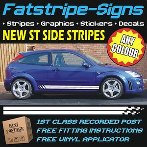 FORD FOCUS NEW ST STRIPES CAR VINYL GRAPHICS DECALS RS ZETEC S 1.4 1.6 ...