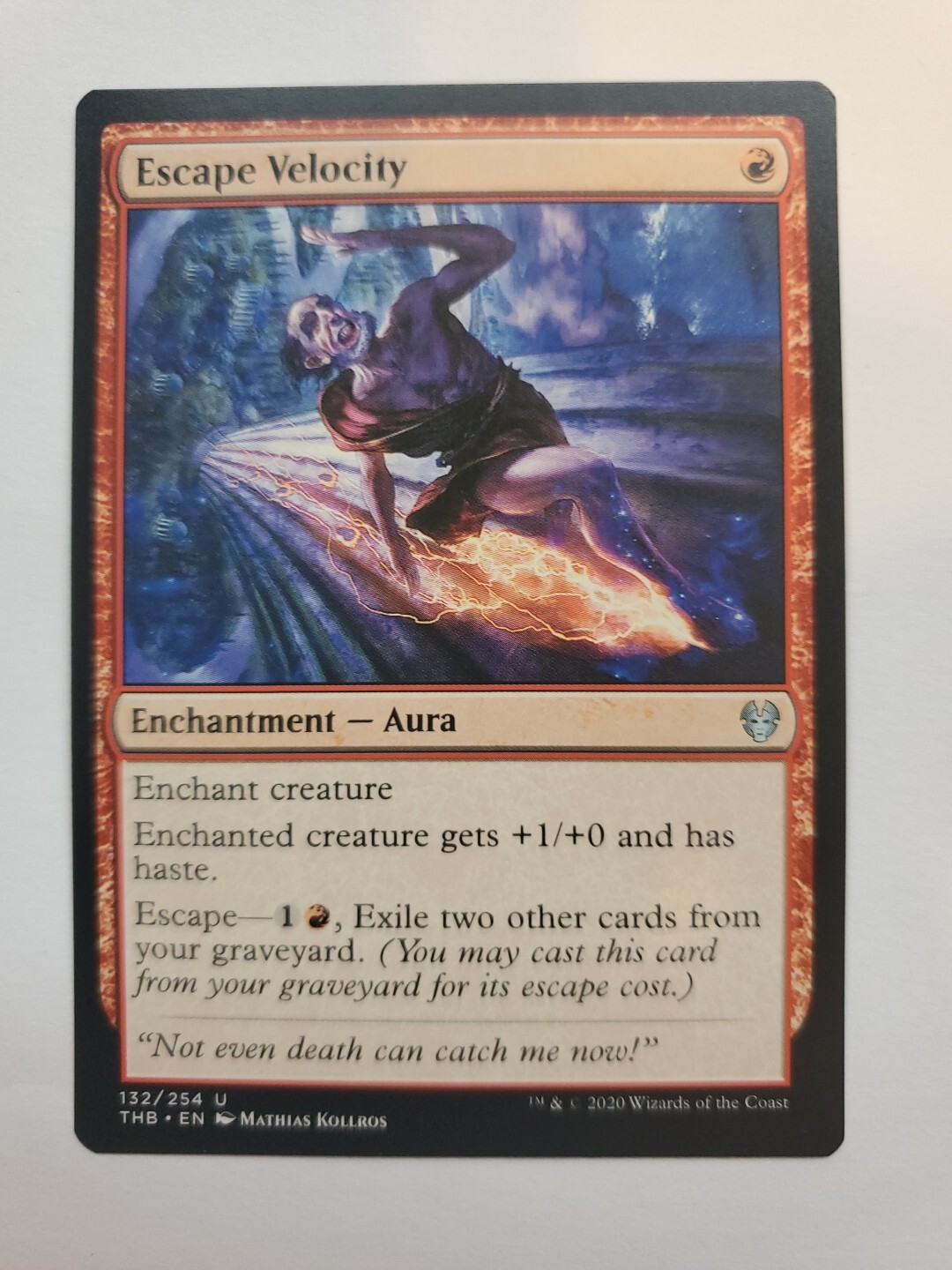 MTG Magic The Gathering Card Escape Velocity Enchantment Aura Red ...