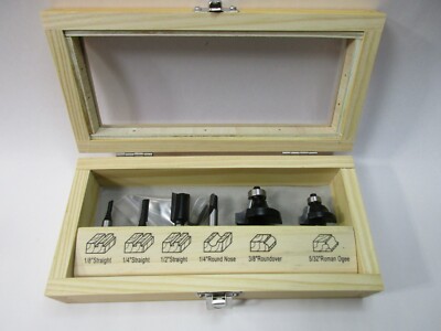 New, IRWIN 6-Piece Carbide-Tipped Router Bit Set, 1901047 | eBay