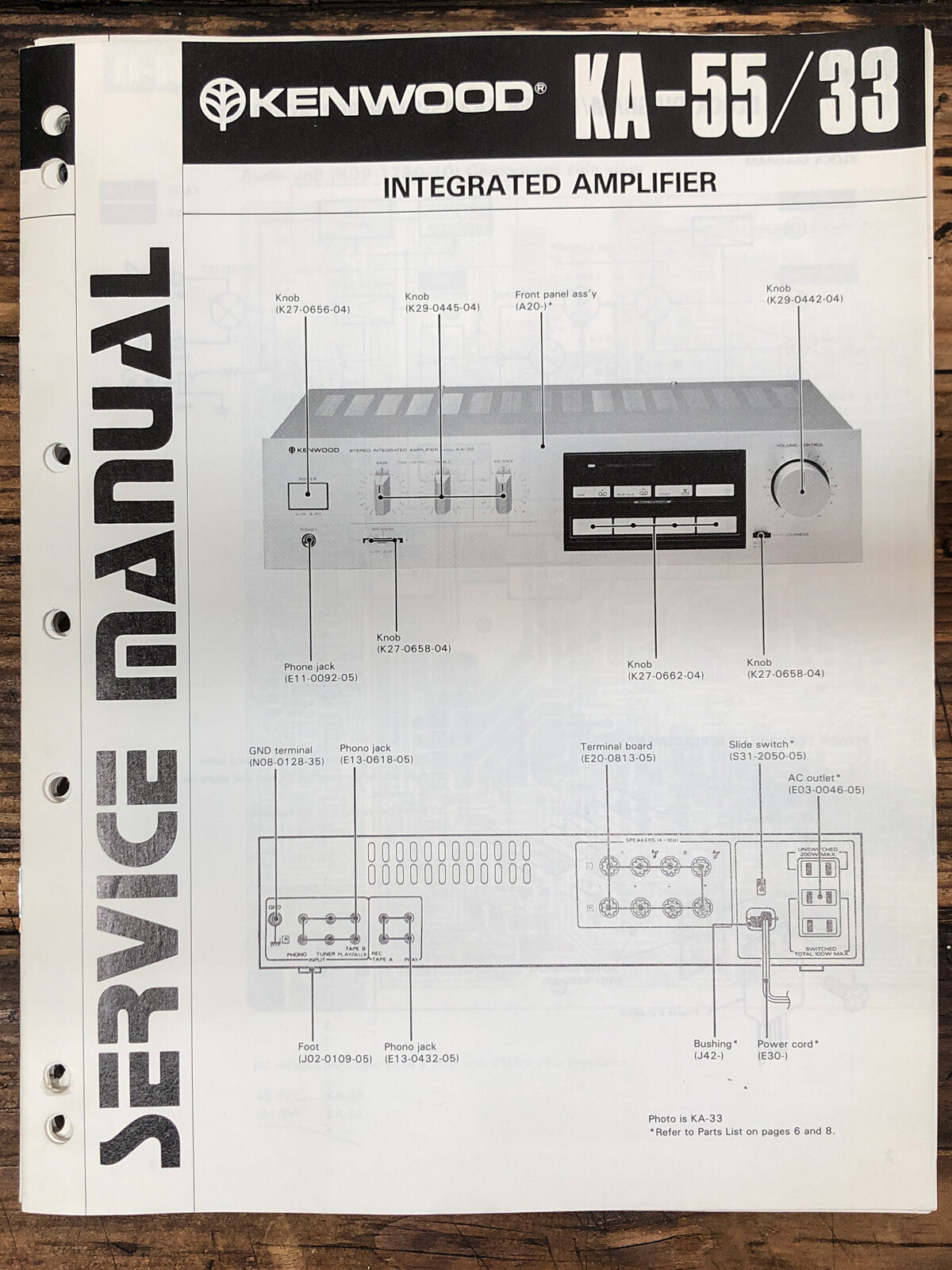 Kenwood KA-33 KA-55 Amplifier Service Manual *Original* | eBay