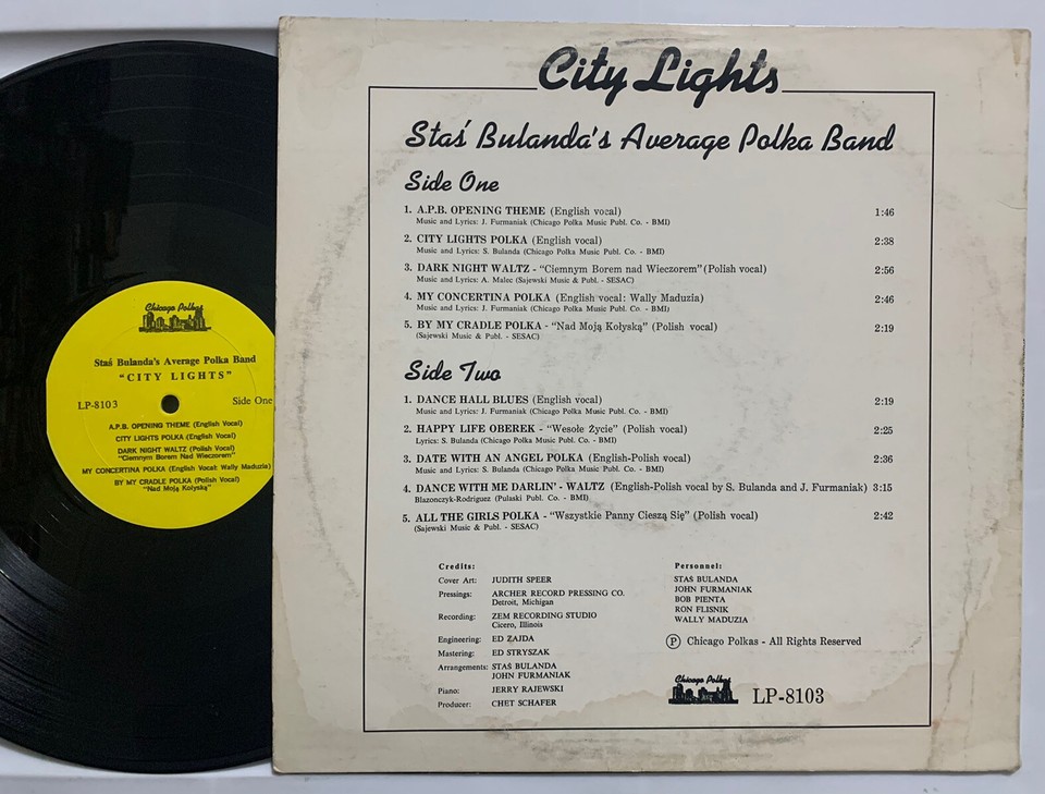 Stas Bulanda’s Average Polka Band City Lights Vinyl LP | eBay