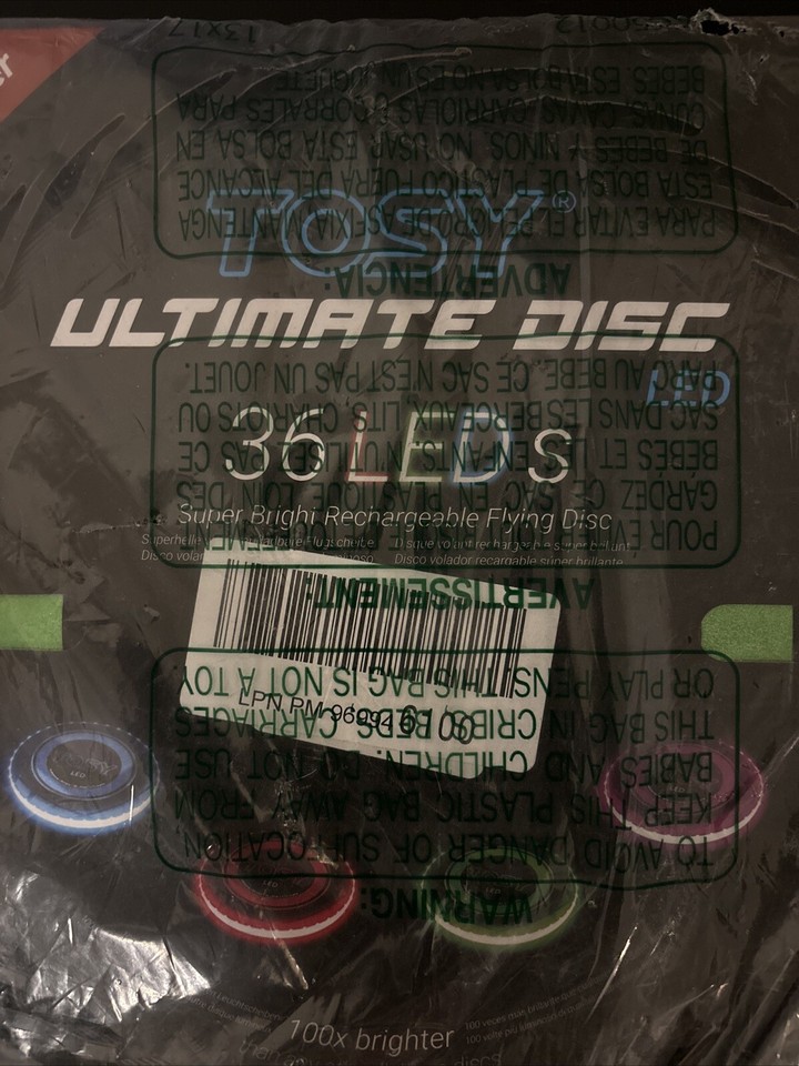 TOSY Flying Frisbee Disc - 36 LED Custom Color Lights - Sports Frisbee ...