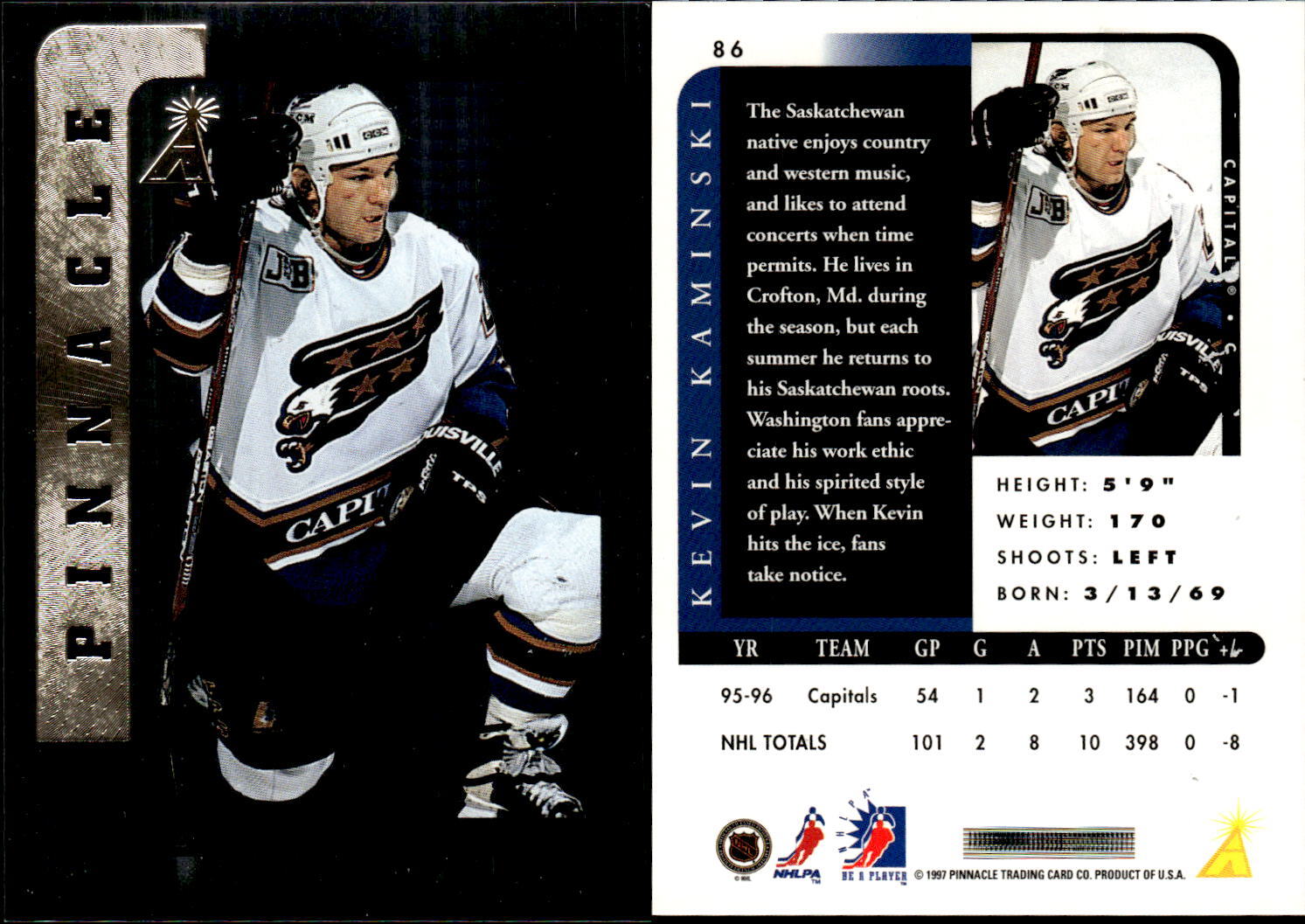 1996-97 Be A Player AUTO Silver #86 Kevin Kaminski - NM-MT | eBay