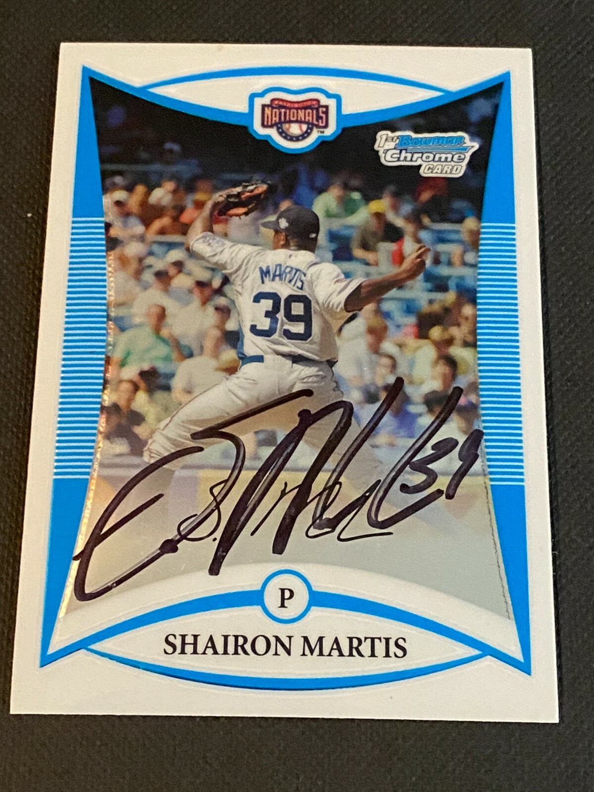 Shairon Martis Signed 2008 Bowman Draft Chrome Card Auto Nationals ...