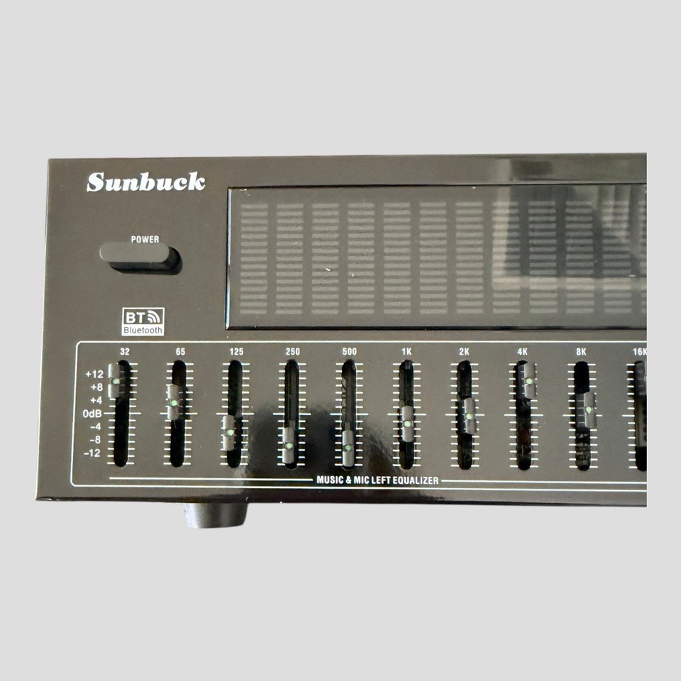 Sunbuck EQ-8000 Stereo 20-band Graphic Equalizer Power Amp Please Read ...