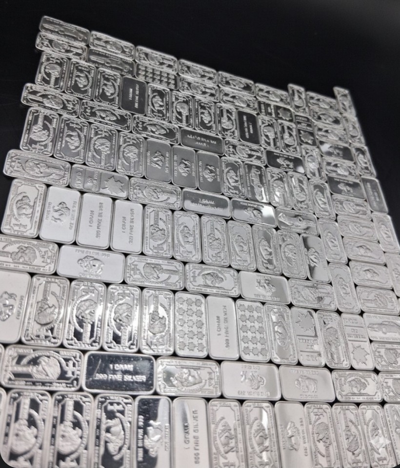(20x) Pure .999 Fine Silver Bars Premium New Bullion Estate Lot Designs ...