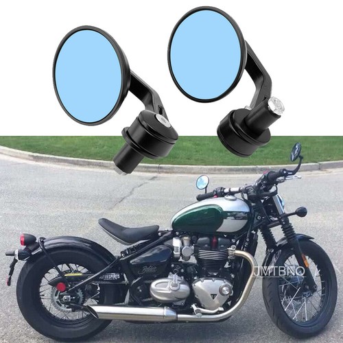Motorcycle Bar End Side Rear View Mirrors 7/8" For Triumph Bonneville ...