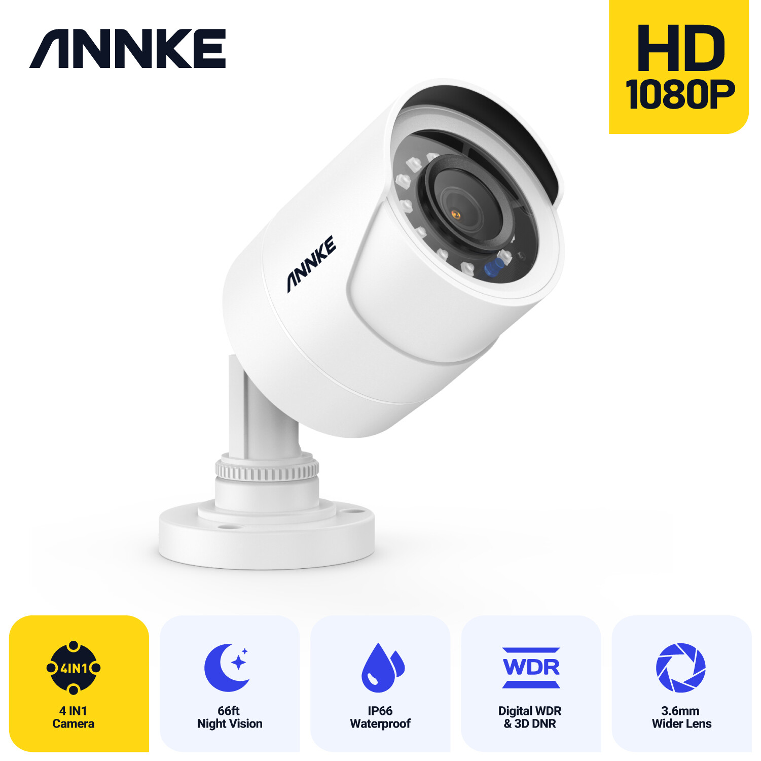 ANNKE Home Security Surveillance Camera 1080p HD 4IN1 Outdoor EXIR ...