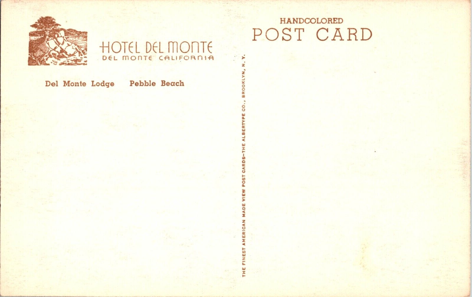 Vtg Postcard Hotel Del Monte, Del Monte, California, Handcolored | eBay