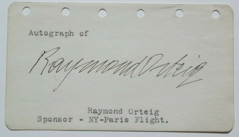 Raymond Orteig Offered Orteig Prize 1st Non-Stop Transatlantic Flight ...