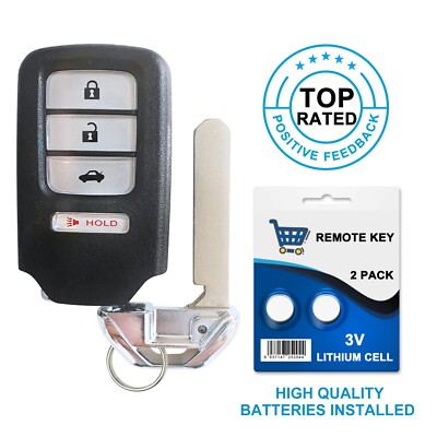 New Replacement Keyless Entry Remote Fobs For 2016-2019 Honda Civic ...