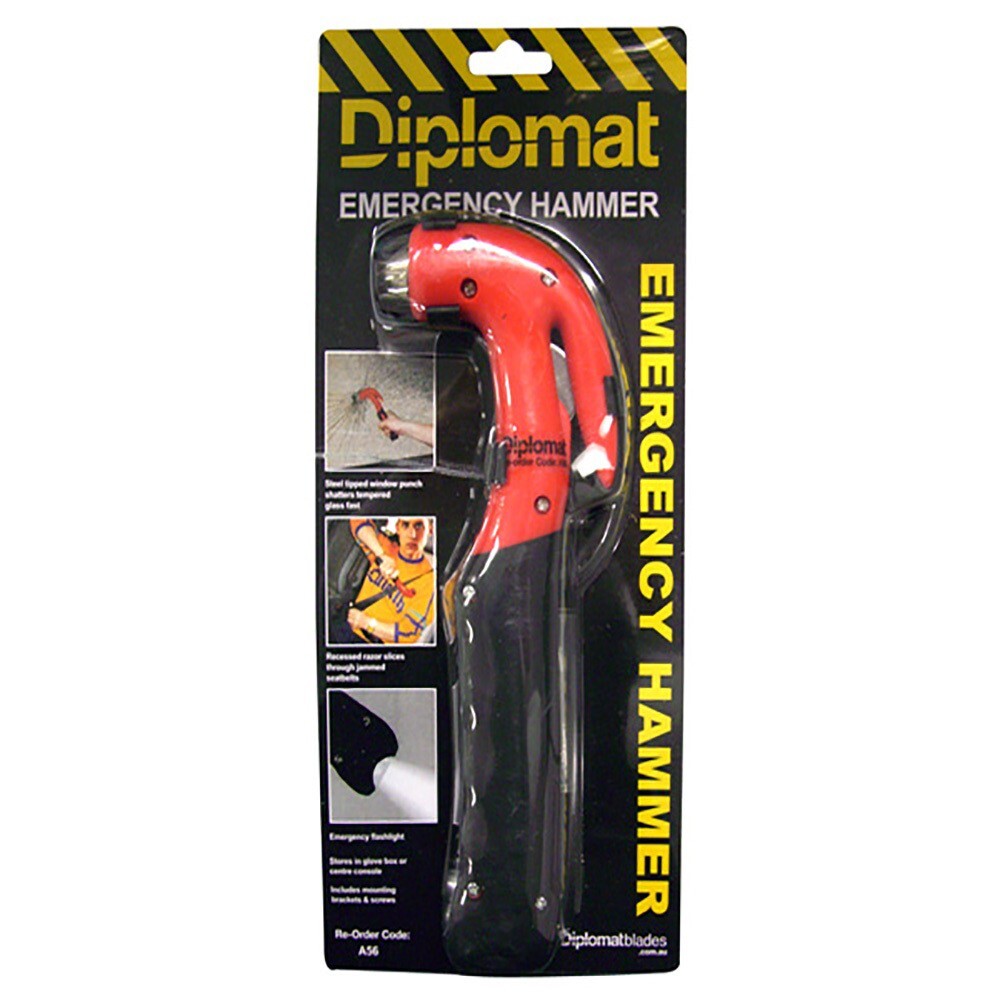 Diplomat RESCUE HAMMER Windscreen Breaker & Seat Belt Cutter (A56) RRP ...