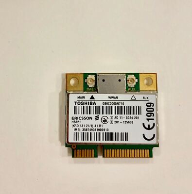 Genuine Ericsson H5321 3G/GPS/HSPA+ WWAN Mobile Broadband Module ...