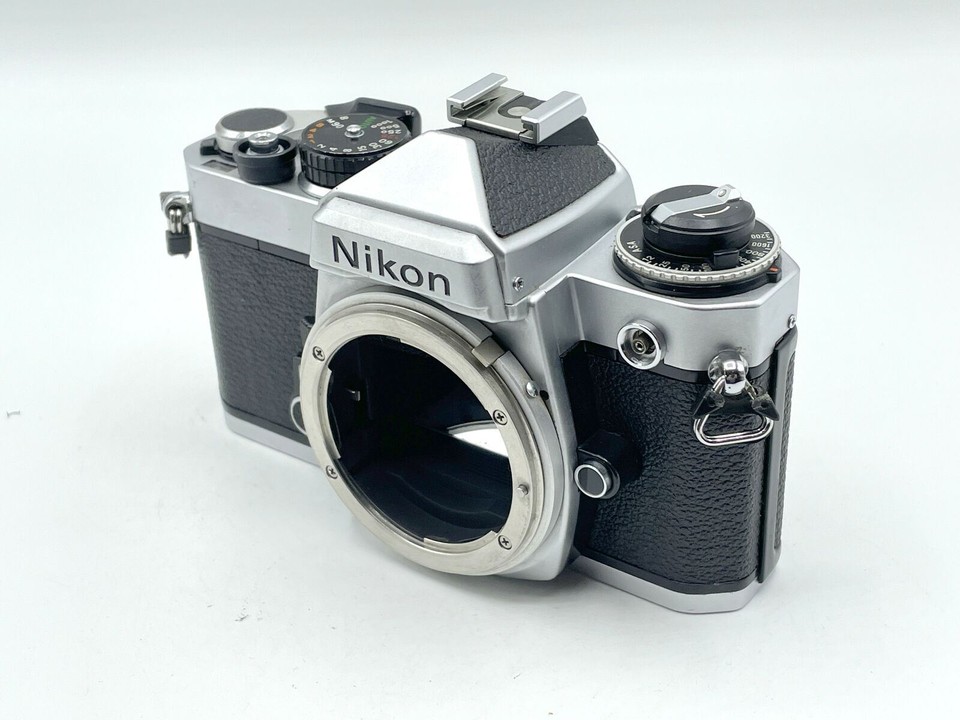 Nikon FE SLR film camera body; choice of Chrome and Black color - Very ...