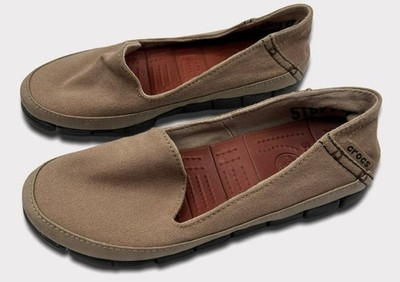 Crocs Stretch Your Sole Slip-On Loafers Skimmer Womens Size 9 Tan ...