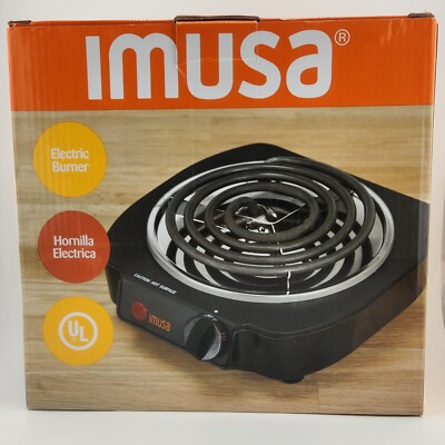 NEW OPEN BOX Imusa GAU-80305 1100W Electric Single Burner - Black ...