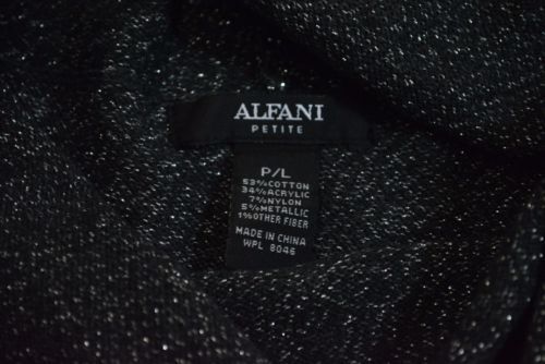 Alfani Womens Cowl-Neck Gray Metallic Color-Block Asymmetric Tunic ...