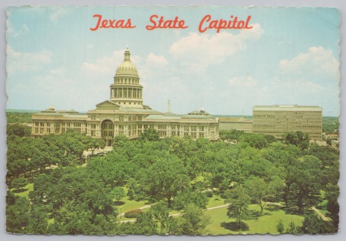 Austin Texas~Air View State Capitol Surrounded By Trees~Continental ...