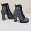 Wild Diva Vivian 15A Rhinestone Chunky Heel Platform Ankle Boots Black ...