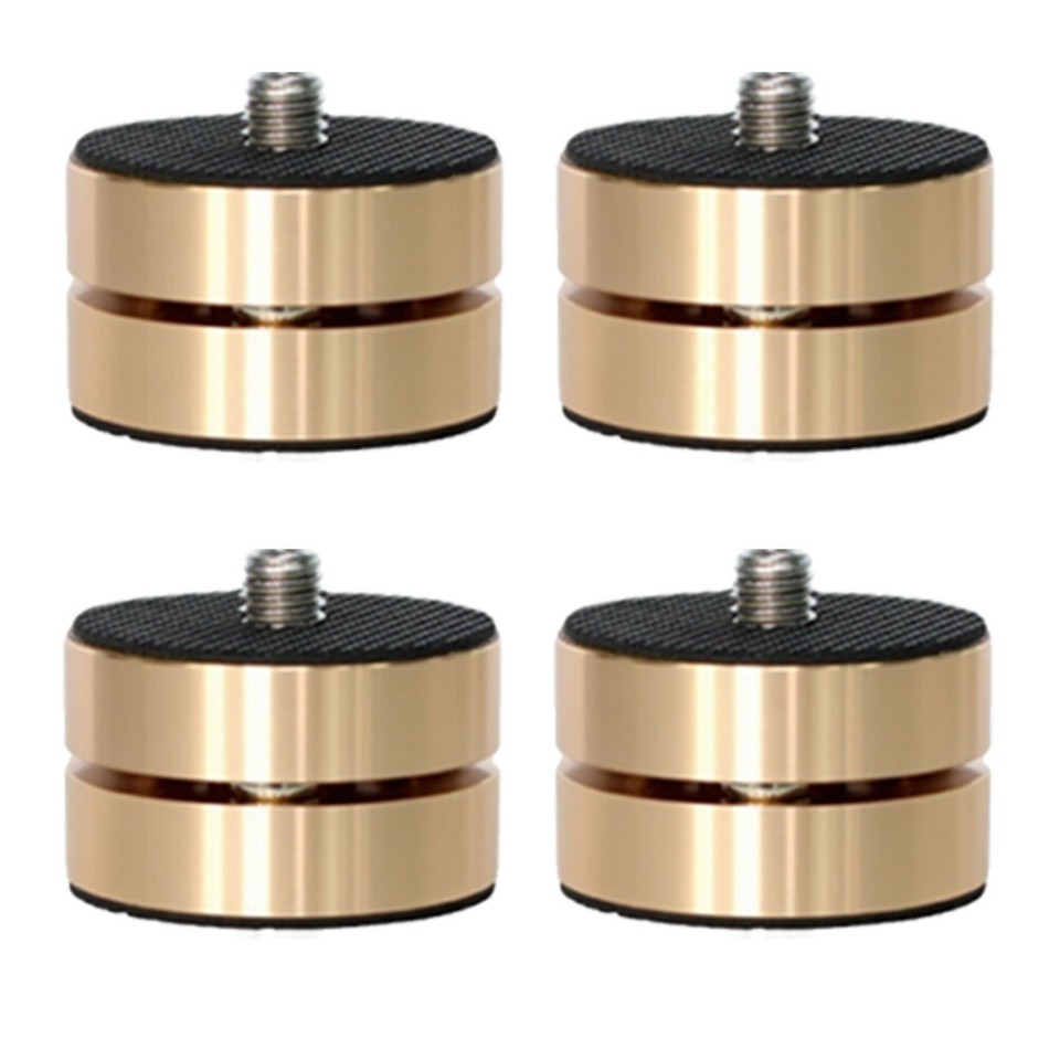 4pcs Aluminum HiFi Audio Amp Speaker Turntable Isolation Feet Equipment ...