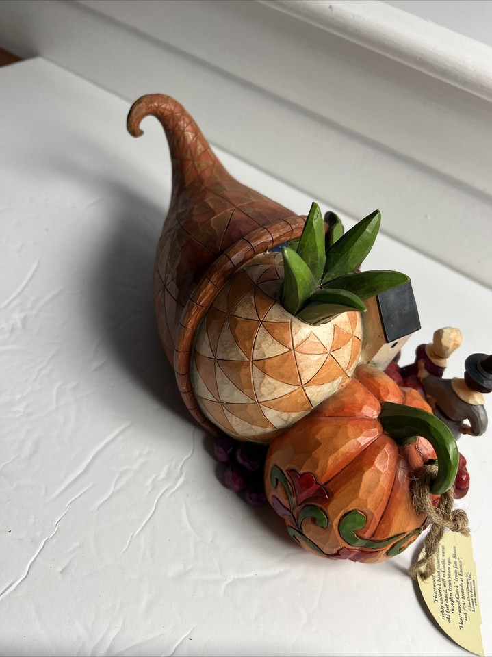 Jim Shore Feast From The Farm Harvest Cornucopia Figurine Pilgrims ...