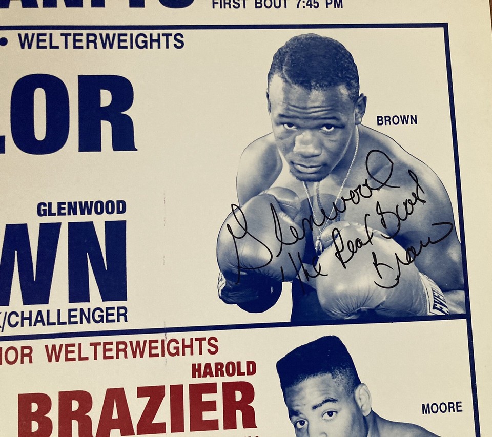 1992 Pernell Whitaker Vs. Harold Brazier Signed On-site Boxing Poster ...
