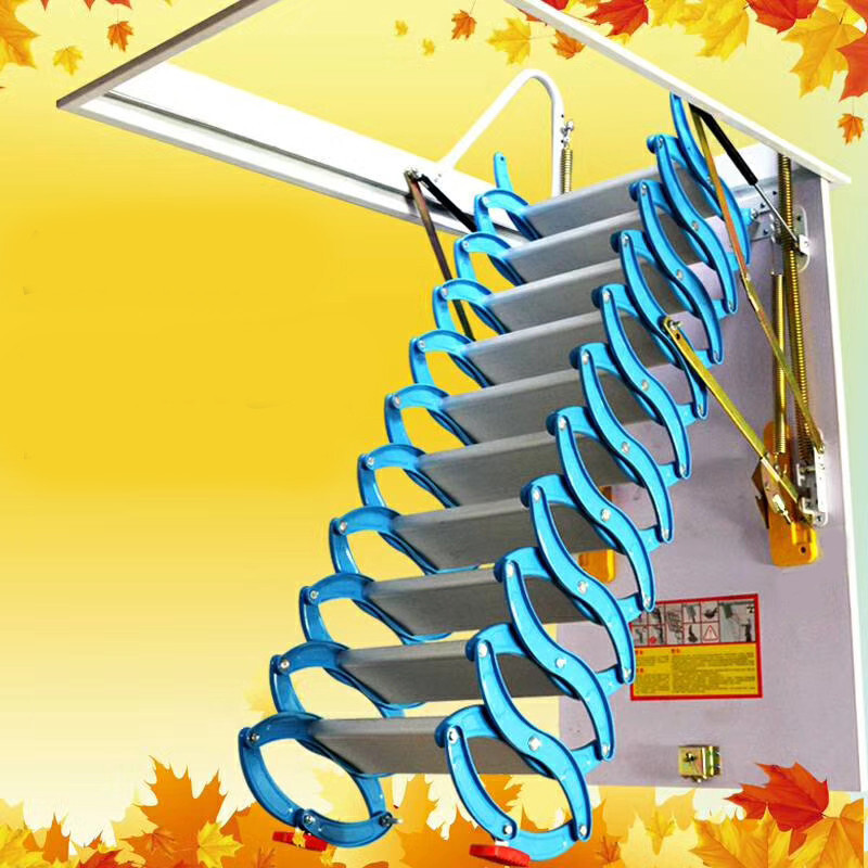 9.8ft Height Attic Ceiling Ladder, 47.24x27.56in Ceiling Folding Ladder ...