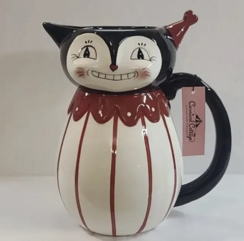 Johanna Parker Carnival Cottage Black Cat Pitcher Valentine’s Day Decor | eBay