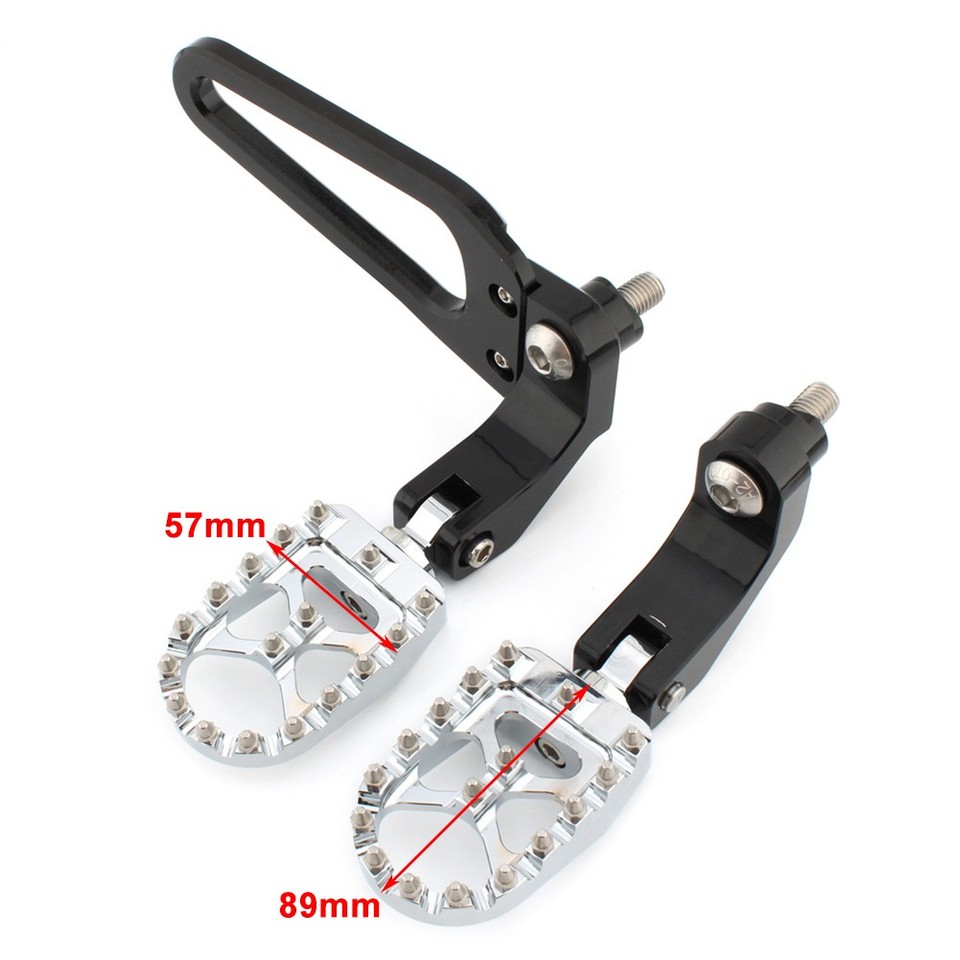Rear Foot Rests Black Pegs Pedal Passenger Footpegs Mounting Kit Fit ...