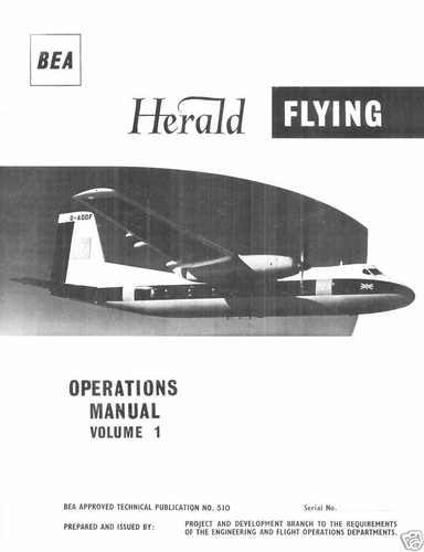 HANDLEY PAGE HPR-7 DART HERALD - BEA FLYING OPERATIONS. DOWNLOAD or DVD ...