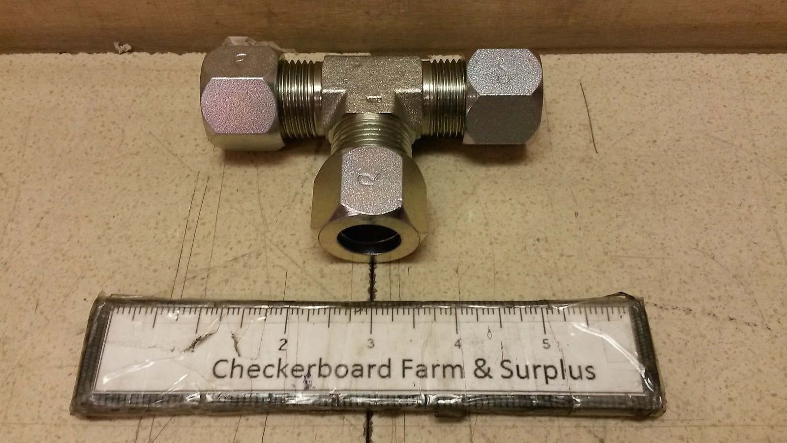 NOS 3/4" 3-Way Tube Tee Flareless MS51811-18ZA MIL-F-18866 ...