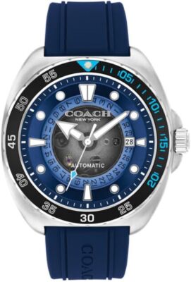 Coach Watch Charter Automatic 44mm 14602714 Men's Blue | eBay
