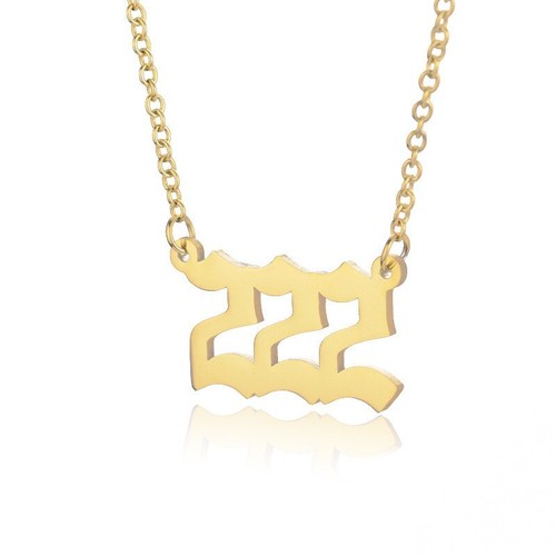 777 Lucky Angel Devil Number Charm Card Gold Woman Ladies Choker Chain ...