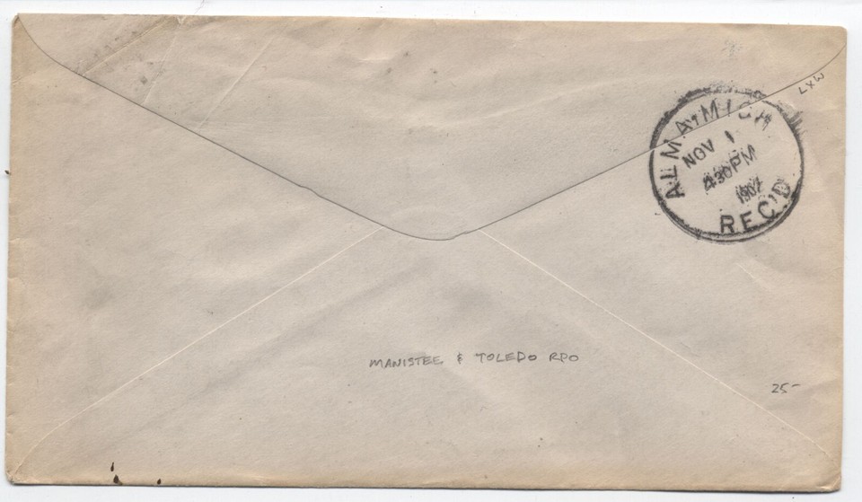 1902 Manistee & Toledo RPO ad cover Evart Hardware Co Evart MI [h.6174 ...