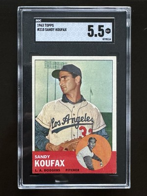 1963 Topps - Sandy Koufax #210 - SGC 5.5 - Well Centered! | eBay