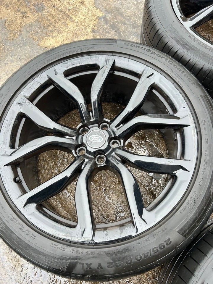 RANGE ROVER SPORT 22 INCH L494 SVR GENUINE ALLOY WHEELS & TYRES 295/45 ...
