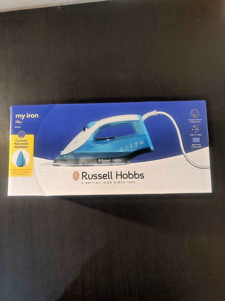 Russell Hobbs My Iron Blue Steam Iron 1800W Ceramic Soleplate ...