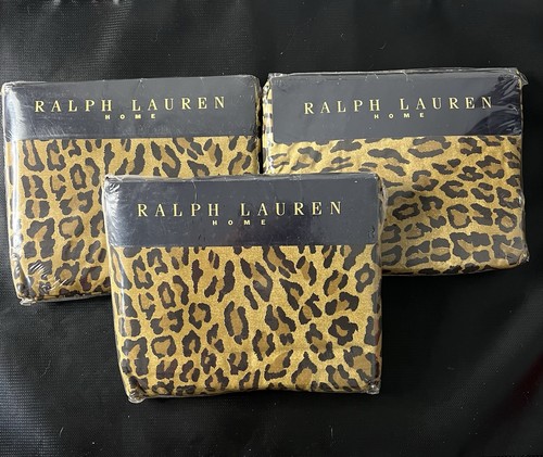RARE Three (3) factory sealed Ralph Lauren Home Aragon Leopard Print ...