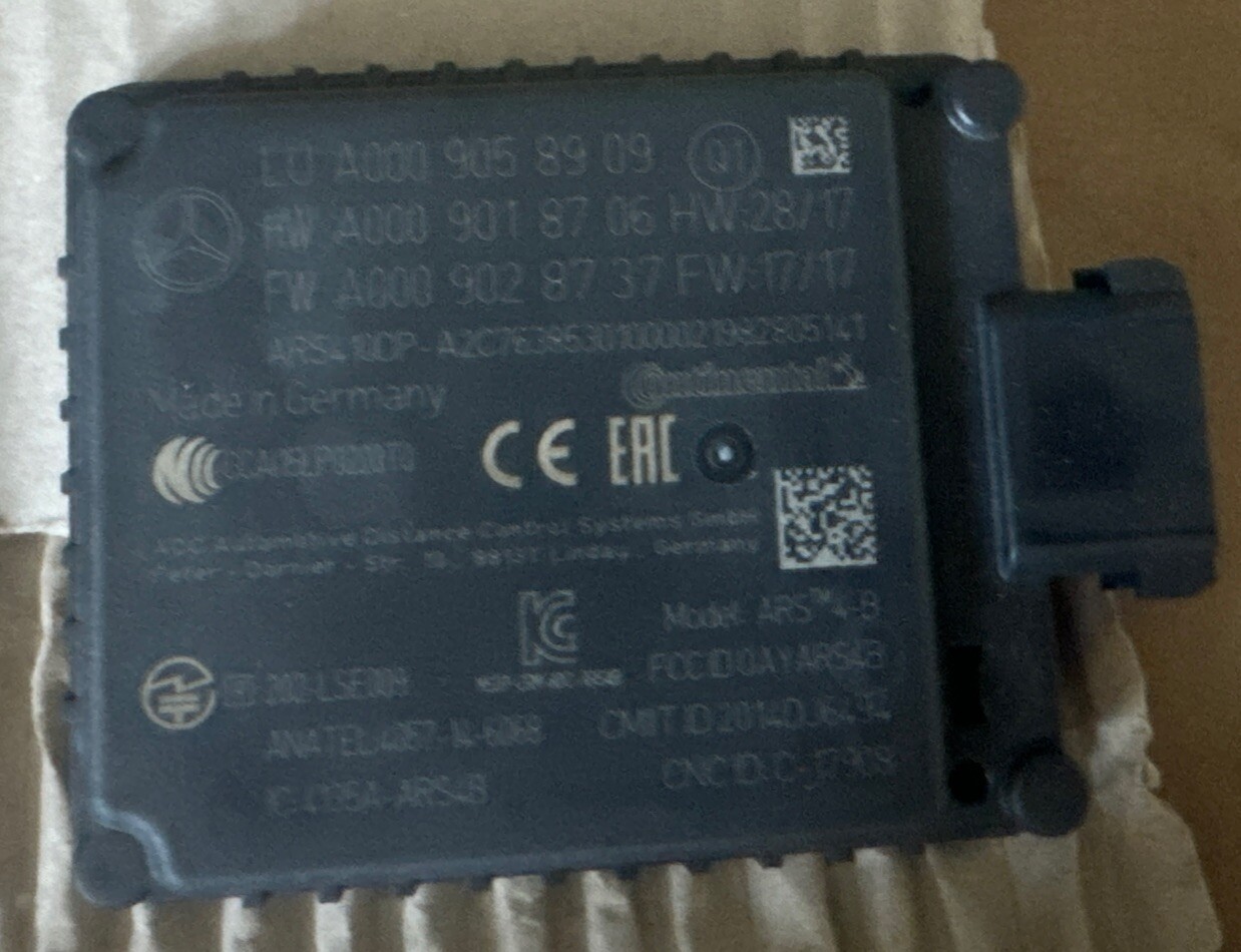 MERCEDES S Class W222 Cruise Control Distronic Radar Sensor A0009058909 ...