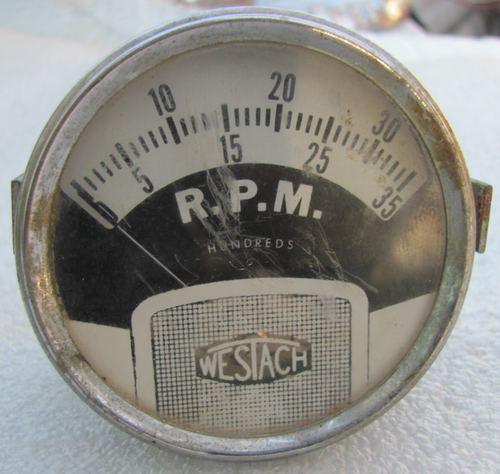 VINTAGE WESTACH 32L ELECTRIC TACHOMETER TACH 3500 R.P.M. HUNDREDS ...